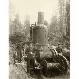 Closeup of a Double-drum Steam Donkey - c. 1898