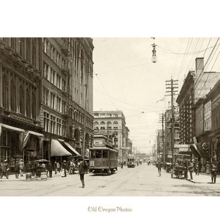 J. K. Gill Co. and 3rd Avenue, Portland - c. 1904