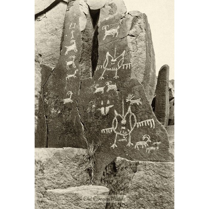 Indian Petroglyphs Near The Dalles #4 - c. 1925