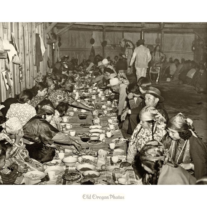Feast of the First Salmon, Celilo Village - 1945